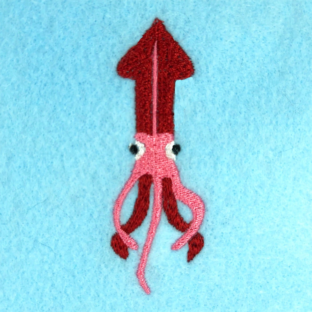 Squid DIGITAL Machine Embroidery Design - a Funky Sea Creature to ...