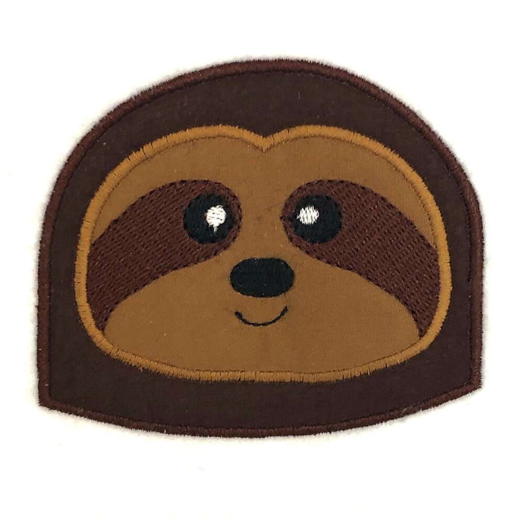 Cute Sloth Face DIGITAL Machine Embroidery Applique Design in Four ...