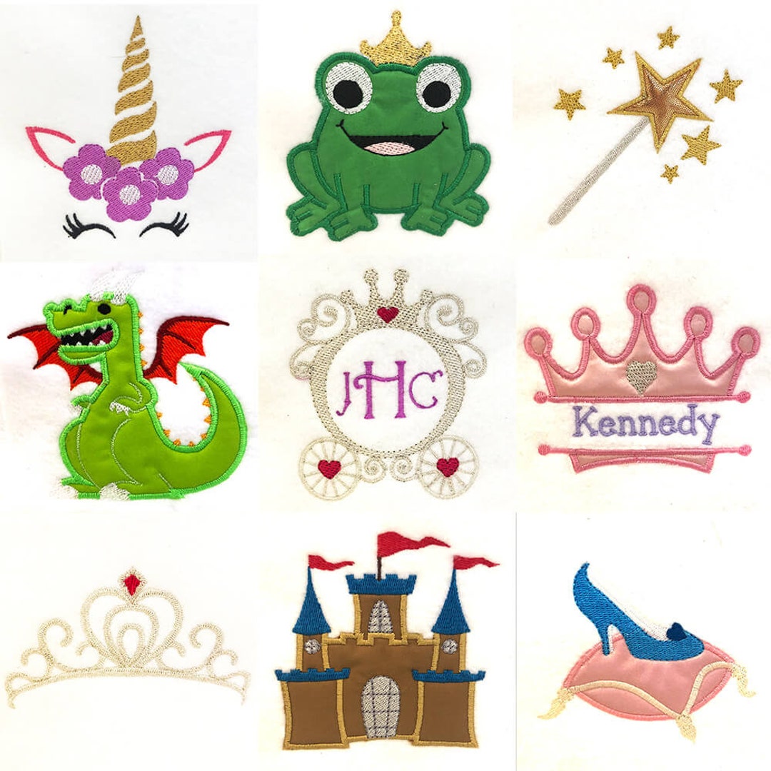 Fairy Tale DIGITAL Appliqué and Embroidery Design Set - Etsy