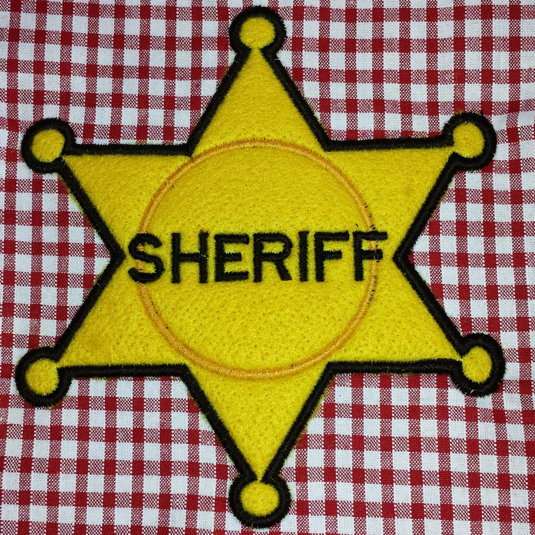 Sheriff Applique Design in 3 Sizes. This Sheriff Star is Cute and ...