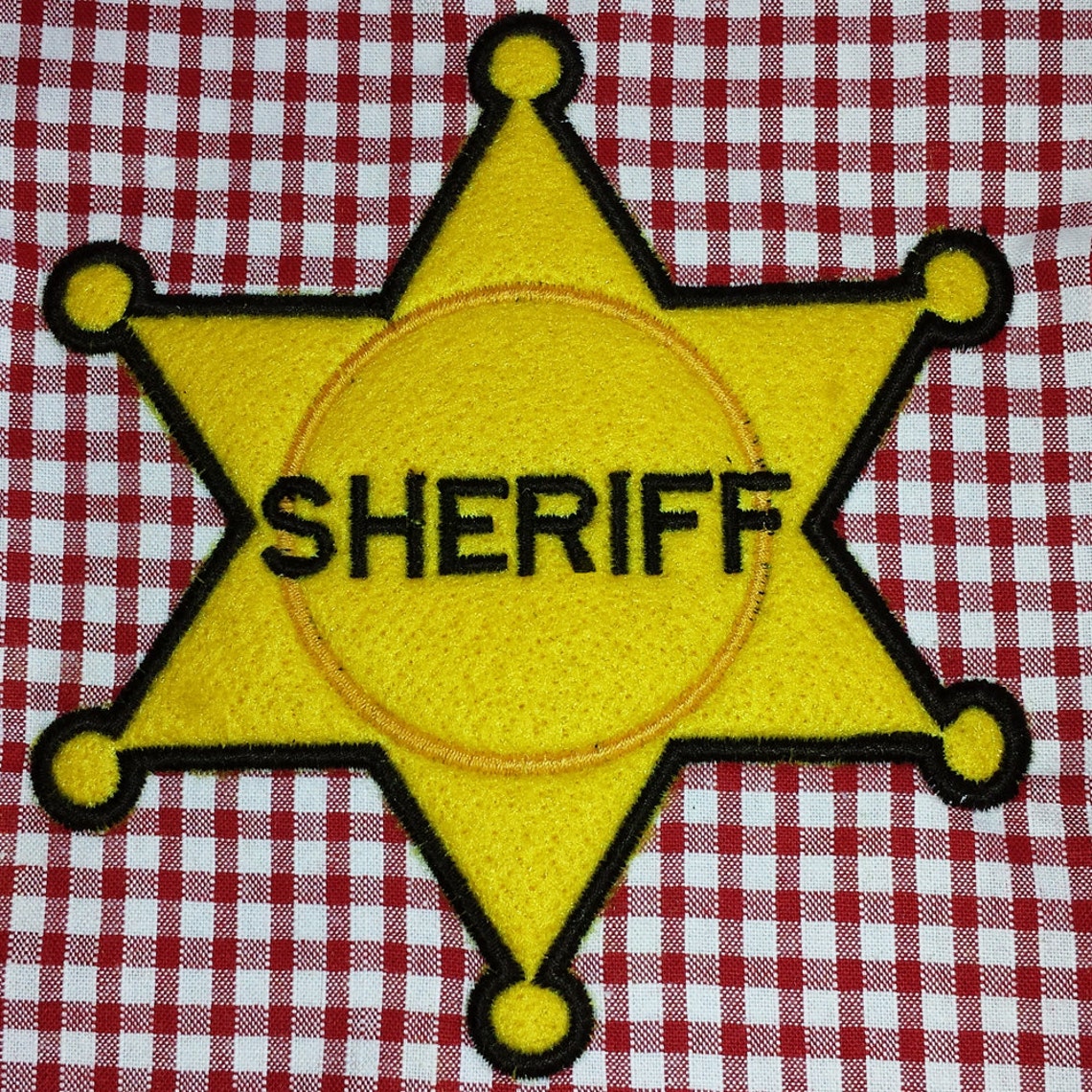 Sheriff Applique Design in 3 Sizes. This Sheriff Star is Cute - Etsy