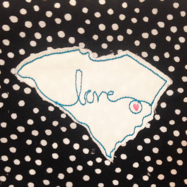 South Carolina Love Triple Stitch designed for Raw Edge - Etsy
