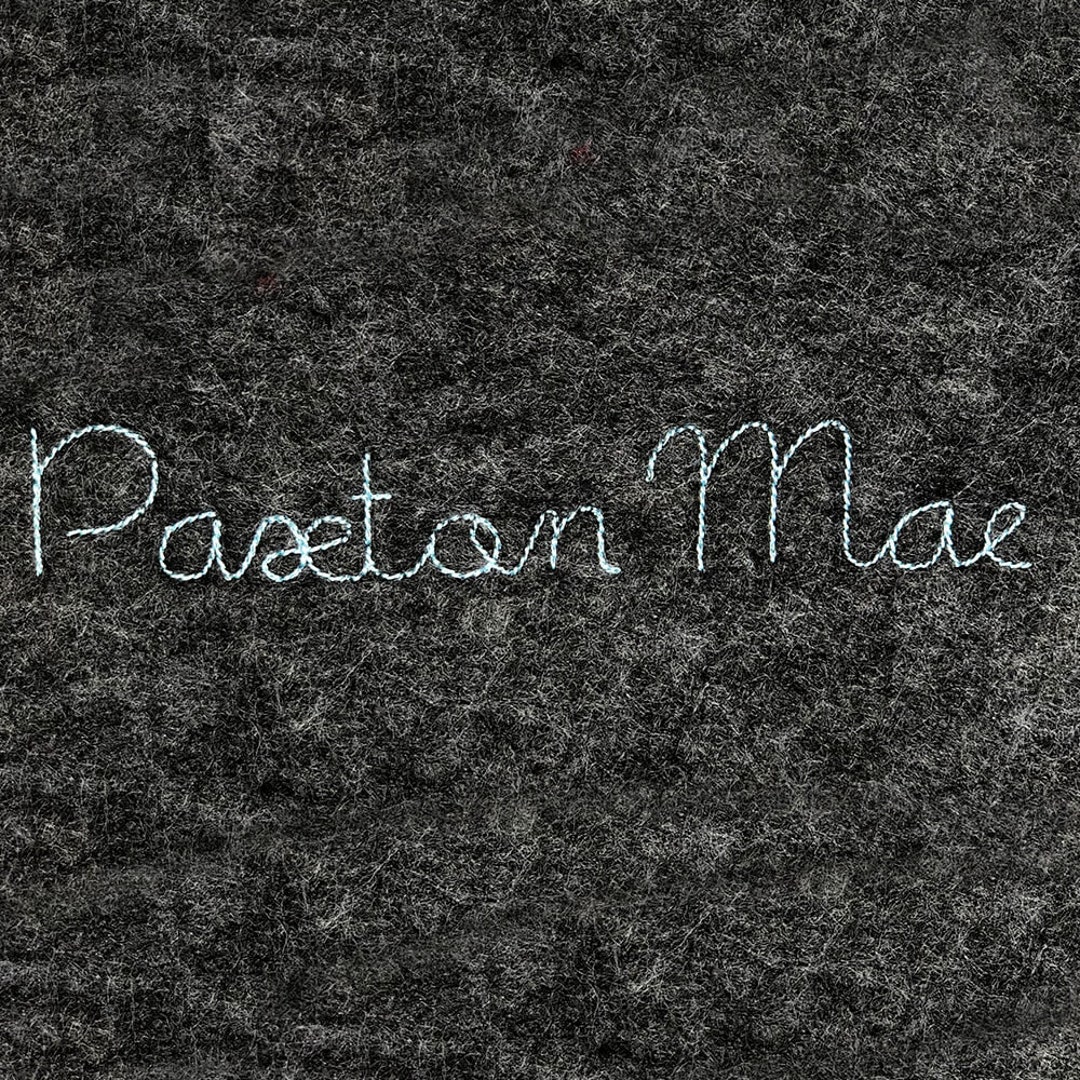 Paxton Mae Digital Machine Embroidery Script Font in BX Format as Well ...