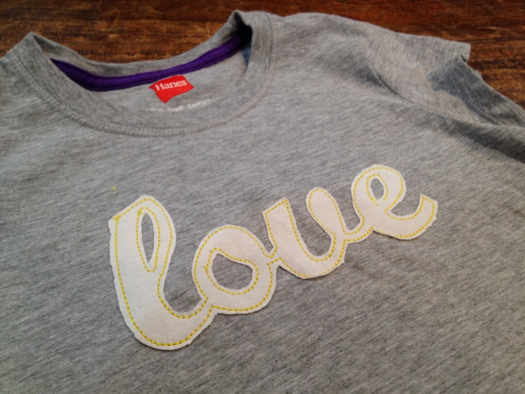 7 "love" Cursive Appliqué and Embroidery Designs: 3 Sizes of "love" in ...