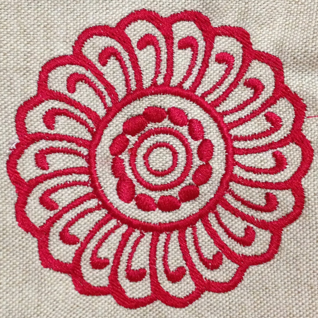 Lovely, Modern, Abstract Flower Machine Embroidery Design. Beautiful ...