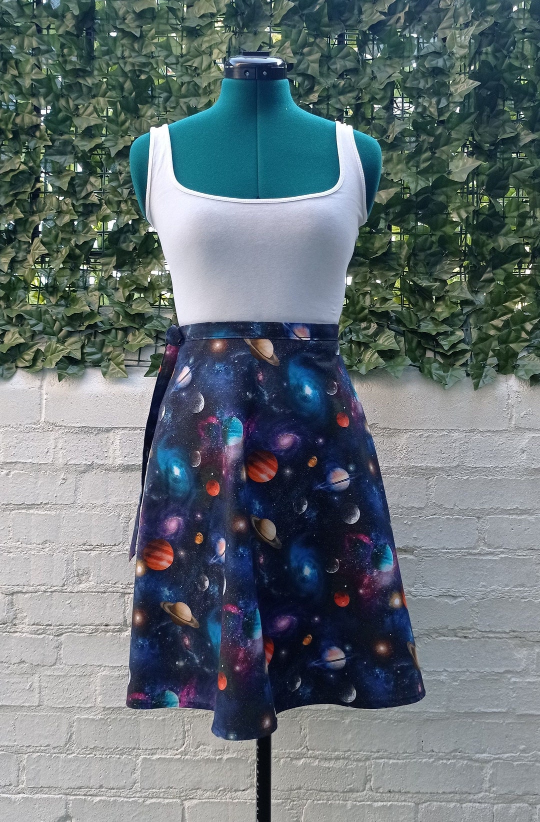 Cotton Wrap Skirt Space Planets Made to Order A-line Wrap 50s Skirt ...