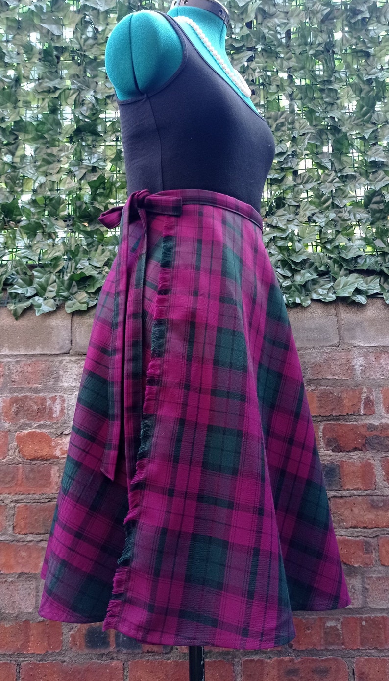Lindsay Tartan Wrap Skirt, Half Circle Vintage Style Skirt, Custom ...