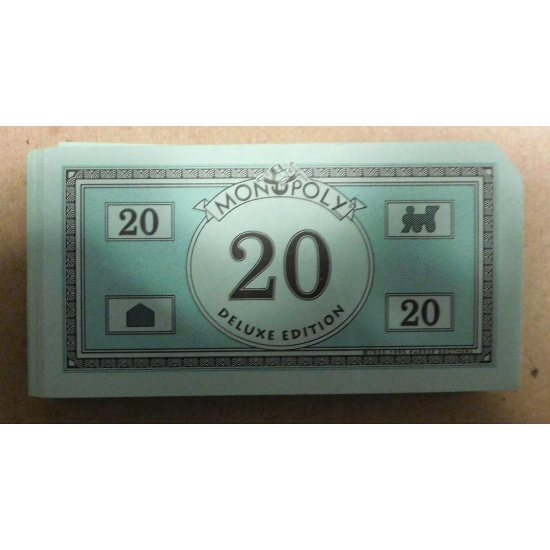 Deluxe Edition Monopoly Green 20 Dollar Bills REPLACEMENT - Etsy
