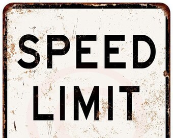 Metal Speed Limit Sign - Etsy