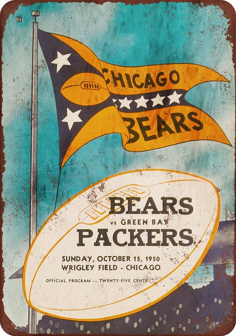 1950 Green Bay Packers Vs Chicago Bears Program Reproduction - Etsy