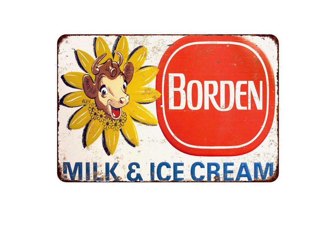 Borden Milk and Ice Cream Reproduction Metal Sign USA Made - Etsy