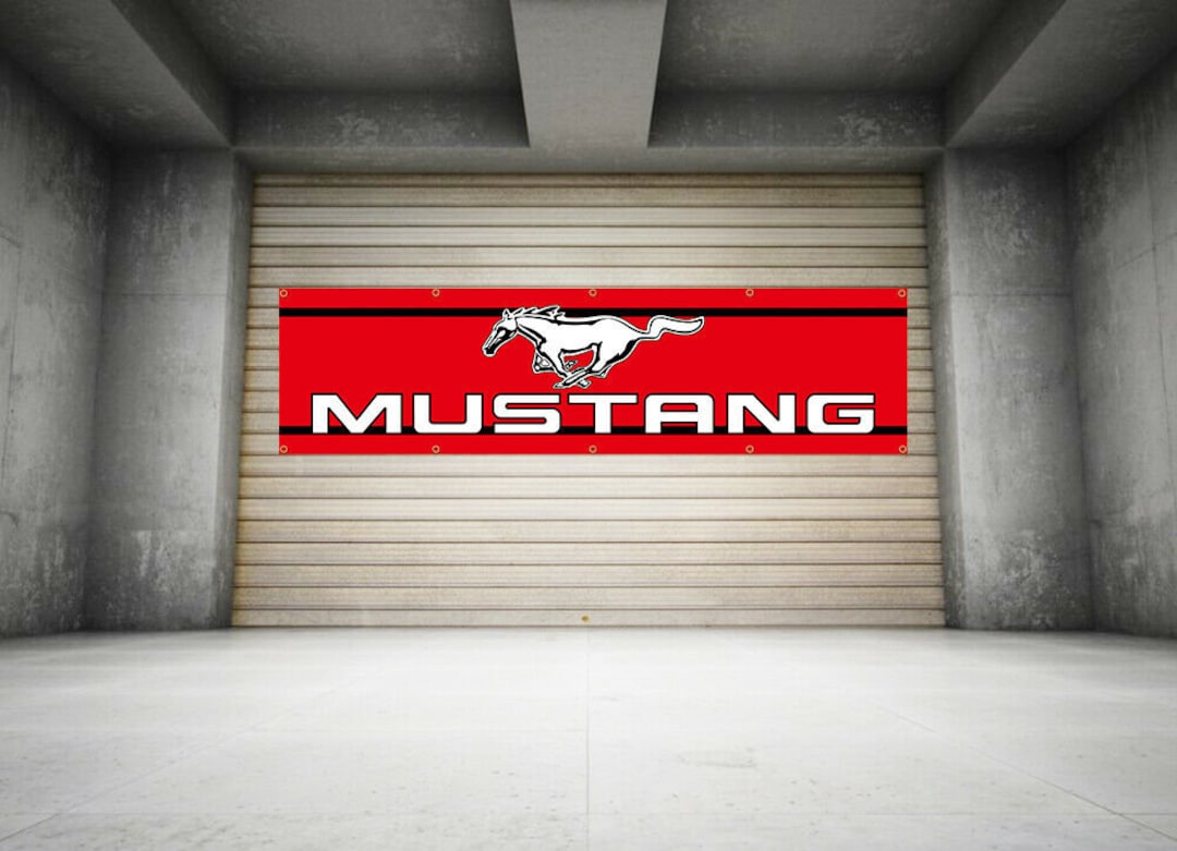 Ford Mustang 2x8ft Flag Banner Racing Car Garage Shop Wall Decor GT ...