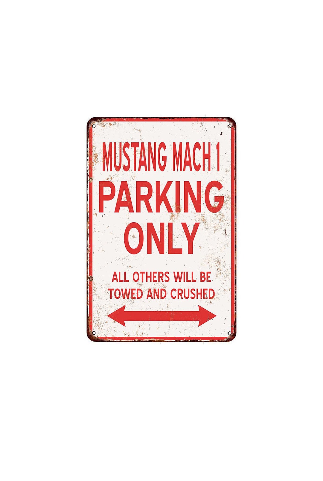 MUSTANG MACH 1 Parking Only Vintage LOOK Metal Sign - Etsy