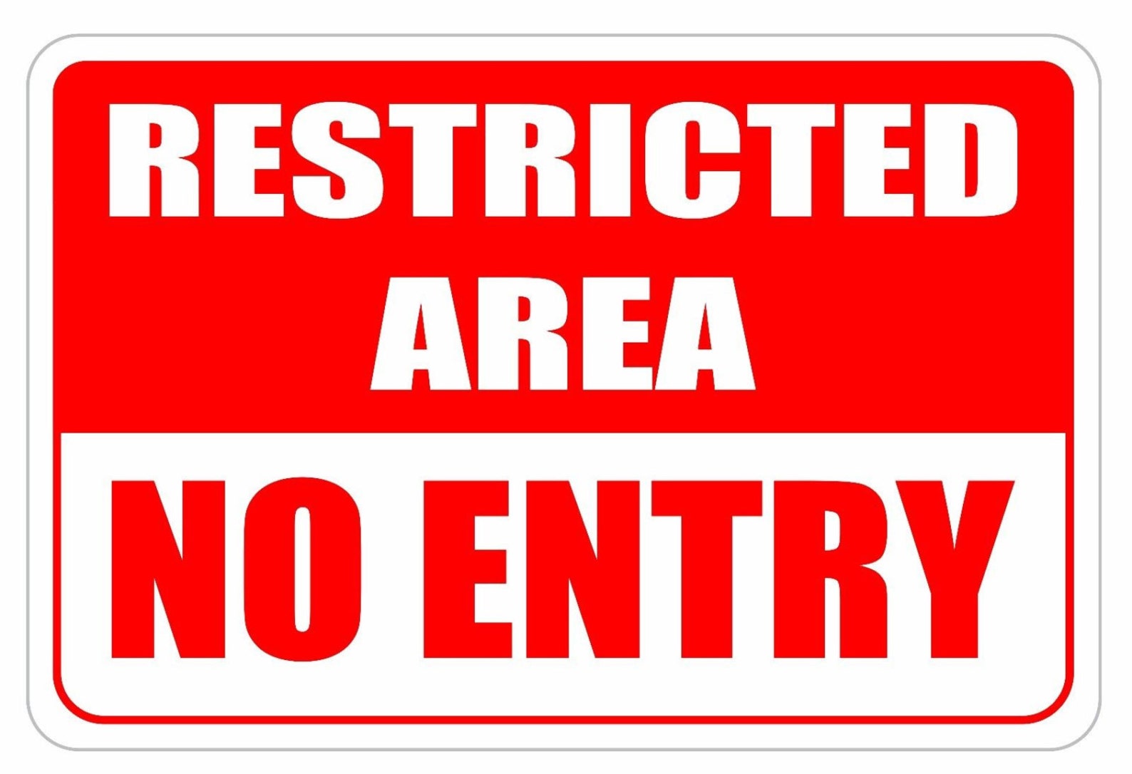 Restricted Area NO Entry Stay Out Aluminum Sign 12 X - Etsy