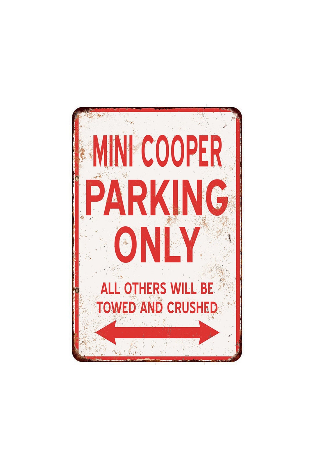 MINI COOPER Parking Only Vintage Look Reproduction Metal Sign 8 X 12 - Etsy