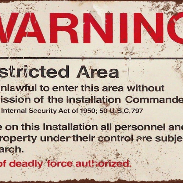 Vintage Warning Sign - Etsy