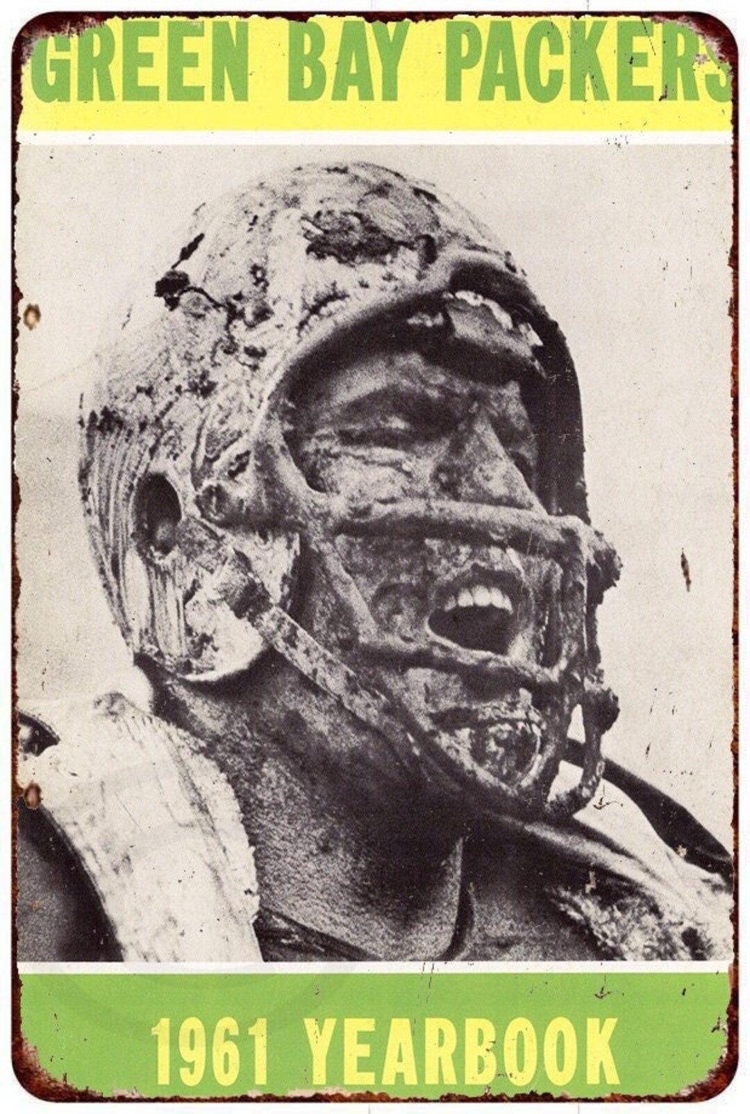 1961 Green Bay Packers Yearbook Vintage Look Reproduction Metal Sign 8 ...