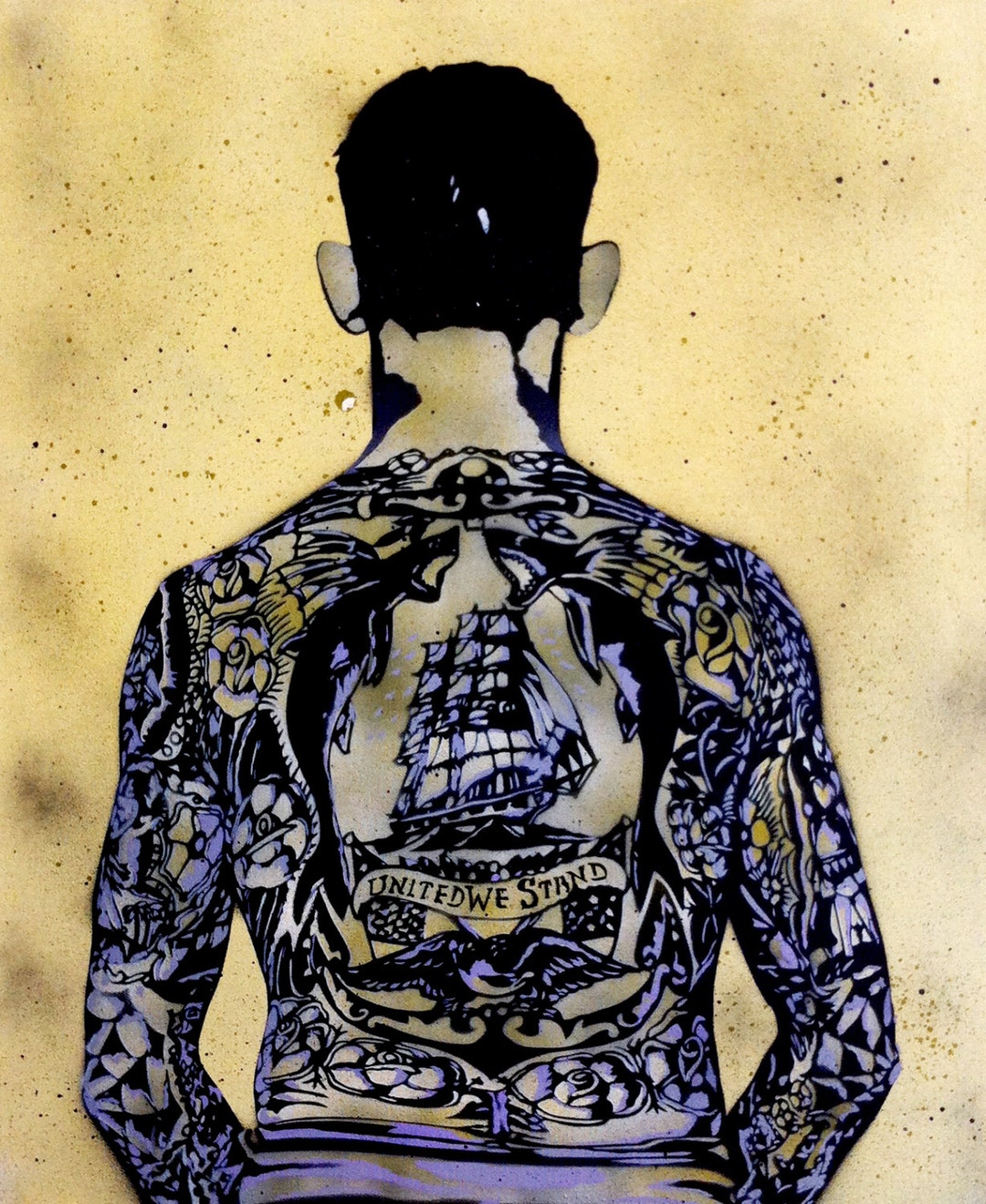 Skin Deep Art Print From the Original Stencil & Spray Paint Painting by ...
