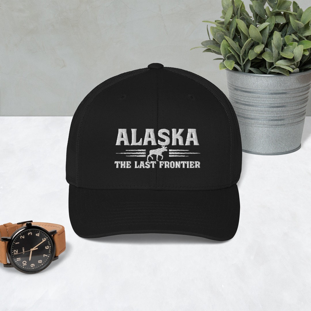 Alaska Vacation Souvenir the Last Frontier Embroidered Trucker Cap Hat ...