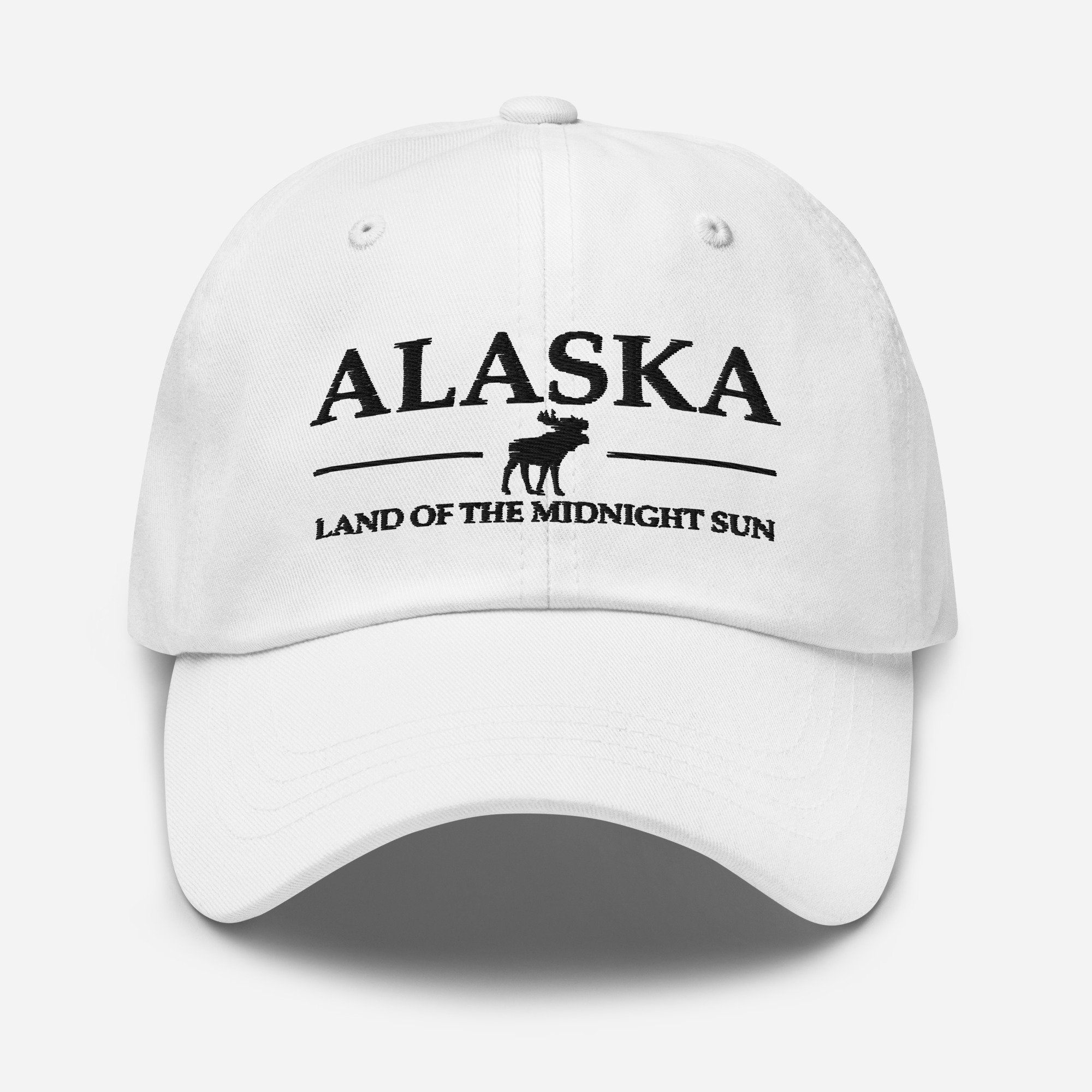Alaska Vacation Souvenir Land of the Midnight Sun Embroidered Dad Hat ...