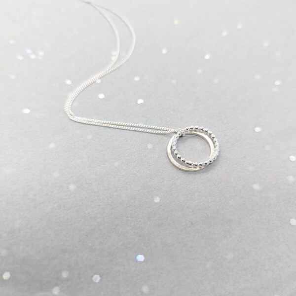 Two Rings Necklace - Etsy