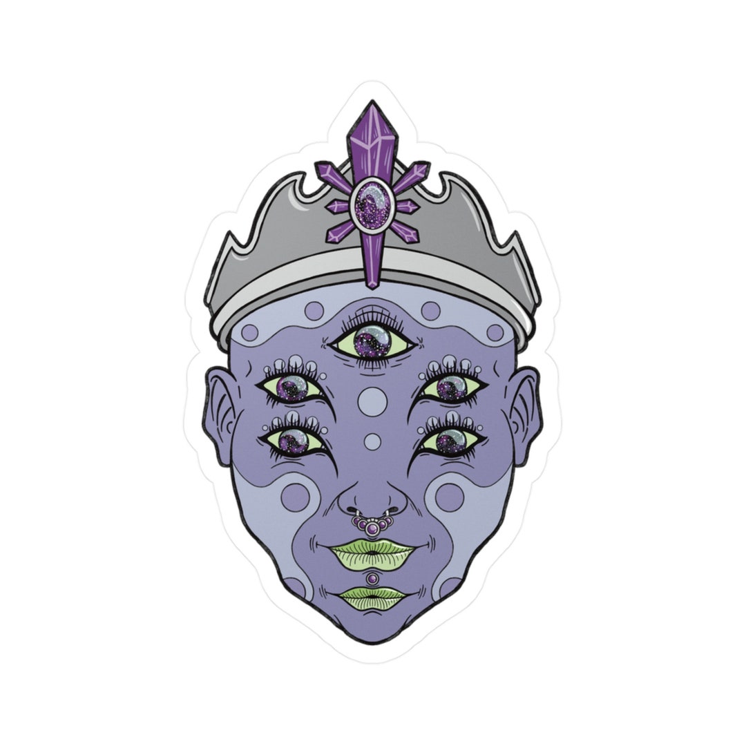 The Five Eyed Goddess Seer of All Purple Sticker - Etsy