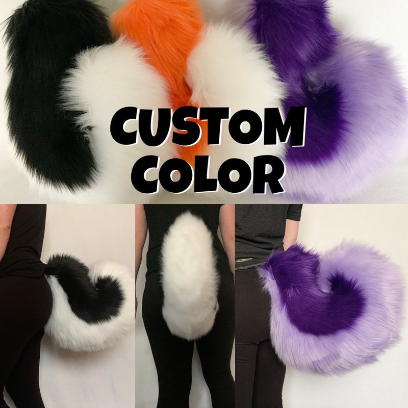 Furry Black Wolf Tail - Etsy
