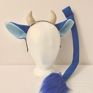 Babe the Blue Ox Ears and Tail Set Paul Bunyan Costume Babe Costume ...