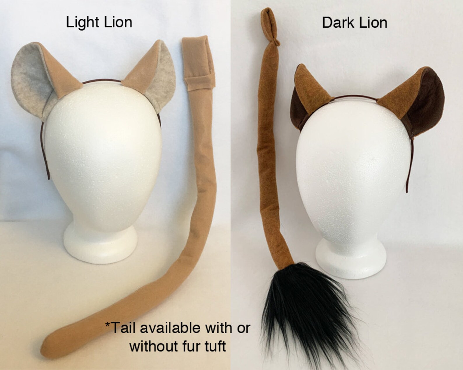 Lion Ears and Tail Lion Ears With Tail Lion Costume Lioness | Etsy