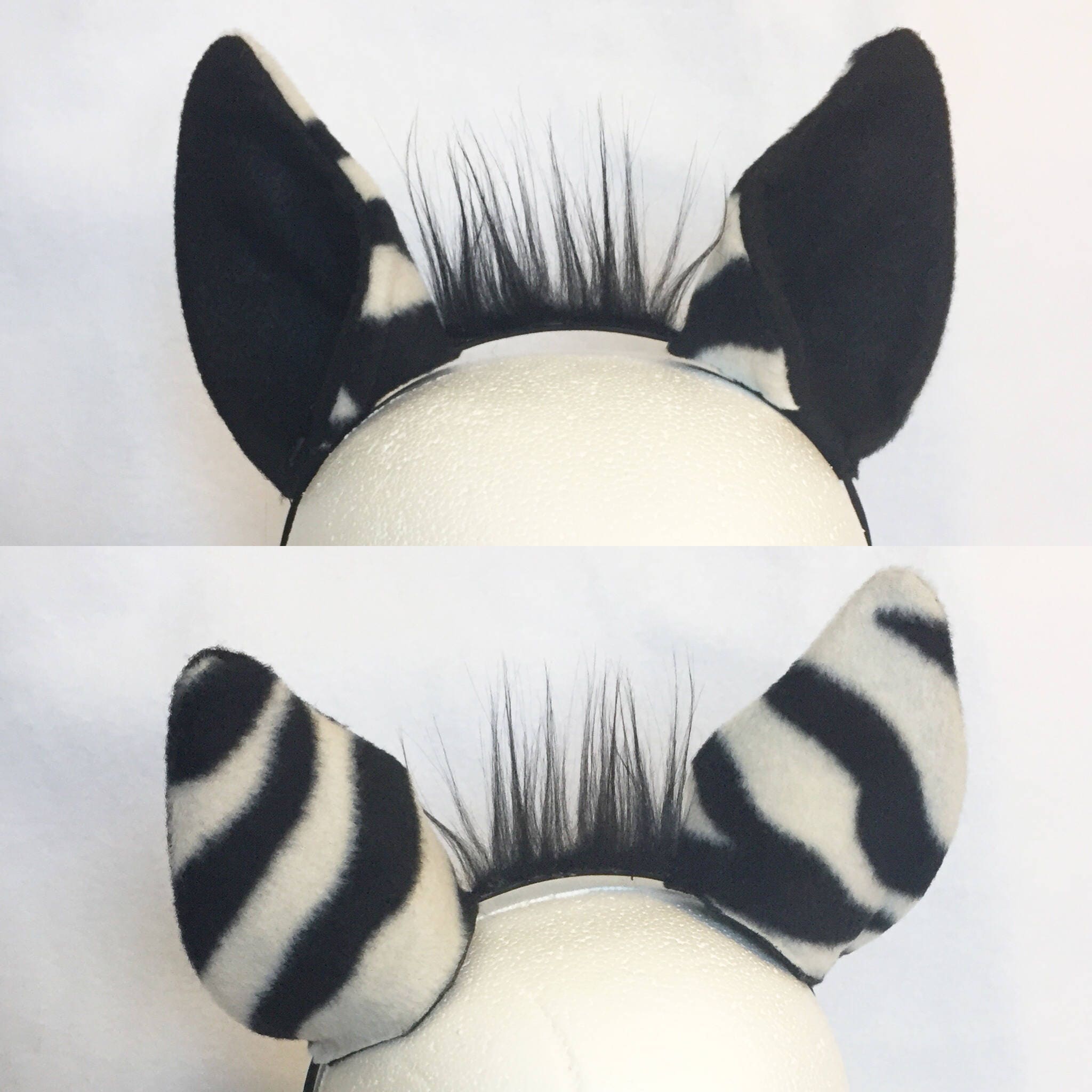 Zebra Ears or Tail Set Zebra Costume Zebra Ears Headband Zebra | Etsy