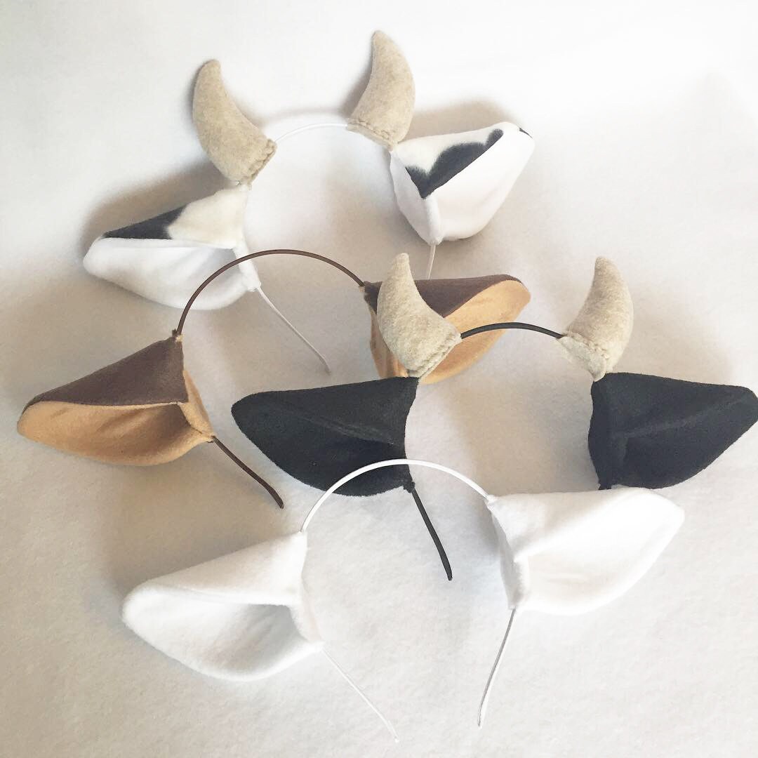 Cow Ears or Tail Set Cow Ears and Tail Cow Ears and Horns Bull | Etsy