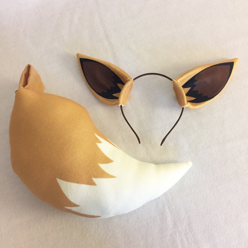 Eevee Ears or Tail Eevee cosplay ears headband Eevee costume | Etsy