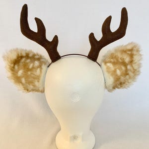 Deer Tail and Ears Set Deer Ears With Antlers Spotted Deer Tail Buck ...