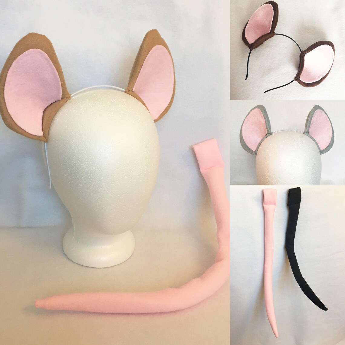 Mouse Ears or Tail Mouse Ears Headband Mouse Tail Custom Rat | Etsy