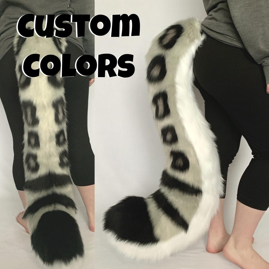 Custom Color Giant Leopard Tail Snow Leopard Fursuit Tail Custom Snep ...
