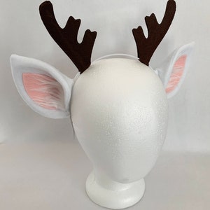 Deer Ears With Optional Antlers Headband Custom Color Doe Fawn Buck ...
