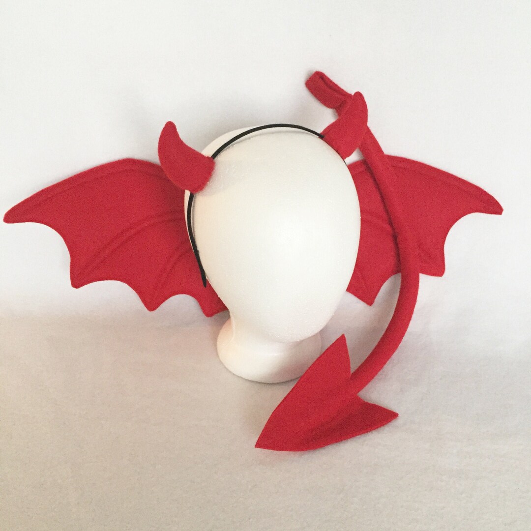 Custom Color Devil Costume Devil Wings Horns Tail Demon Costume Devil ...