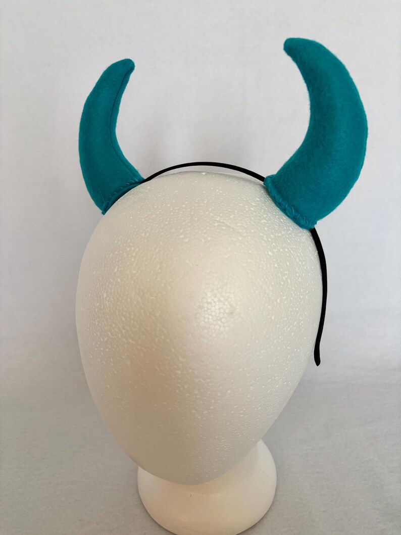 Custom Color Simple Medium Plush Horns Costume Horns Pair of Horns Bull ...