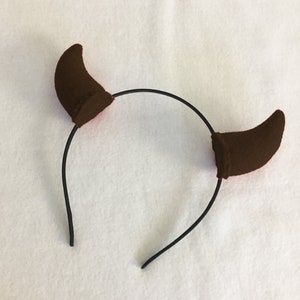 Custom Color Small Plush Horns Costume Horns Pair of Horns - Etsy