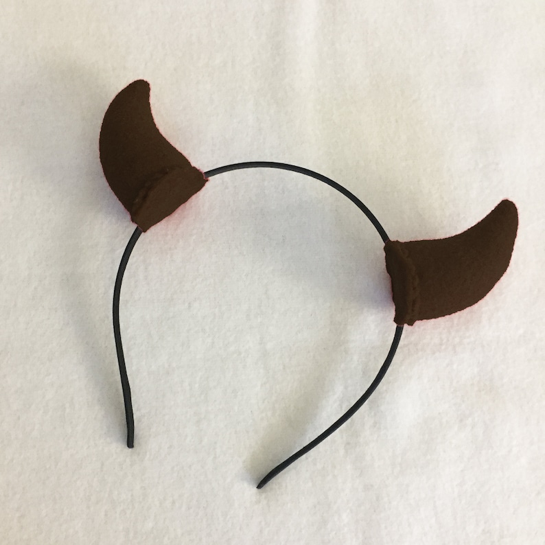 Custom Color Small Plush Horns Costume Horns Pair of Horns Bull Horns ...