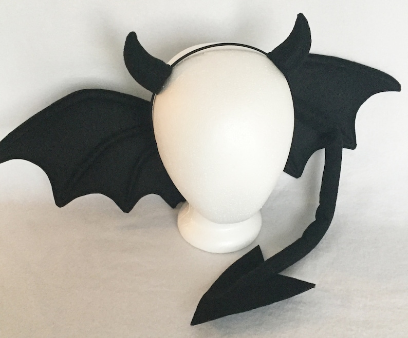 Custom Color Devil Costume Devil Wings Horns Tail Demon - Etsy