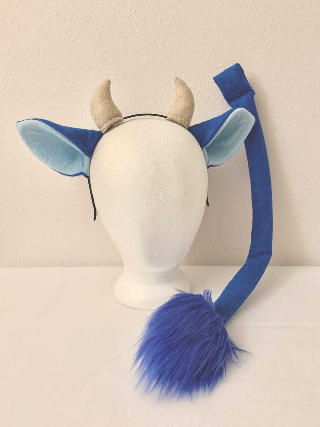 Babe the Blue Ox Ears and Tail Set Paul Bunyan Costume Babe Costume ...