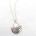 Silver Shell Necklace Summer Necklace Beach Necklace Minimalist ...