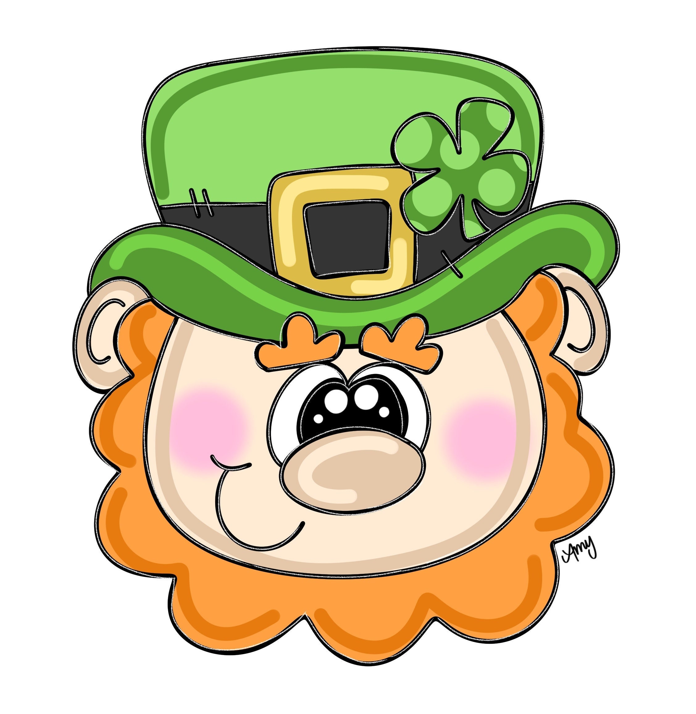 DIGITAL TEMPLATE: St Patricks Day Leprechaun Lucky Shamrock Door Hanger ...