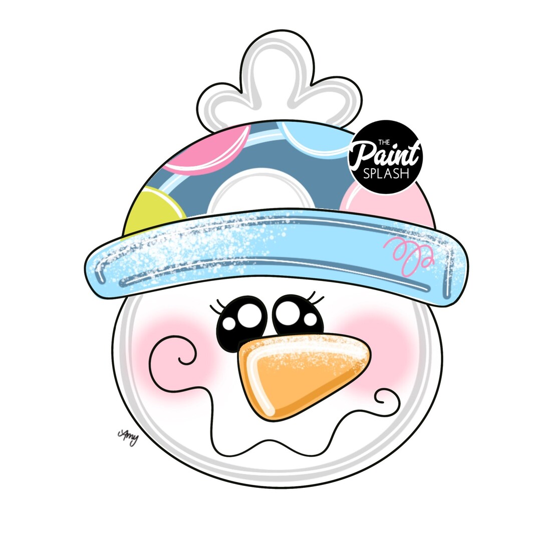 DIGITAL TEMPLATE: Winter Snowman Face Christmas Door Hanger Template ...