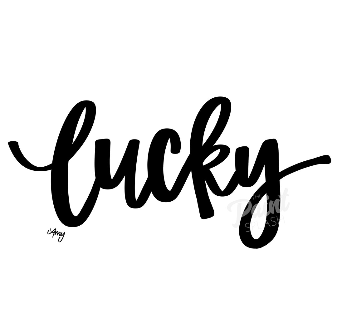 DIGITAL TEMPLATE: Handlettering Lucky Word - Etsy
