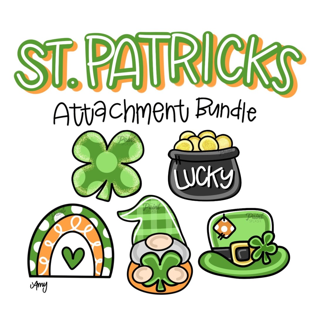 DIGITAL TEMPLATE: St Patricks Mini Attachment Bundle Lucky Leprechaun ...