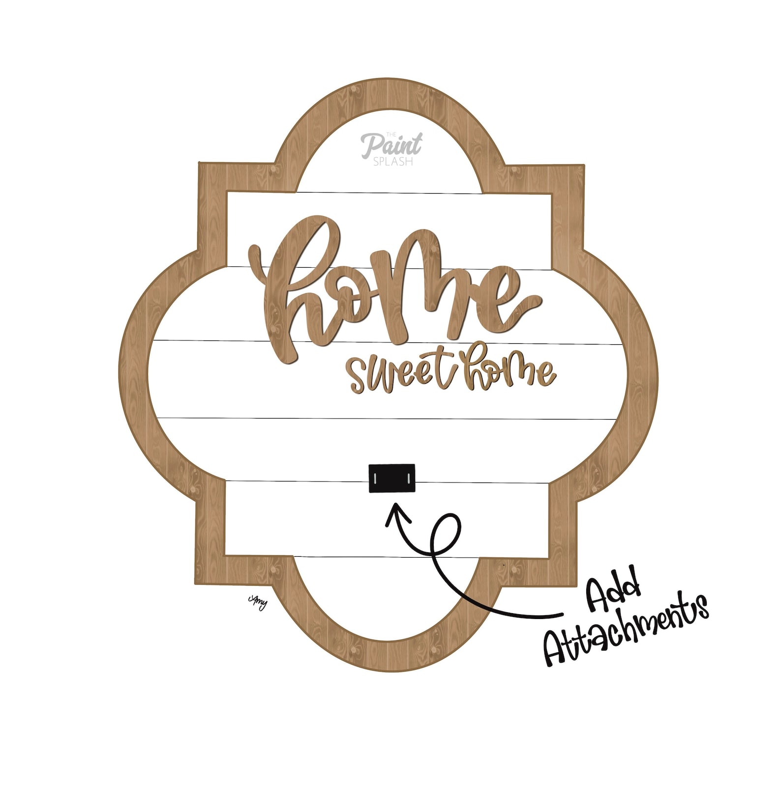 DIGITAL TEMPLATE: Home Sweet Home Attachment Sign Velcro ...