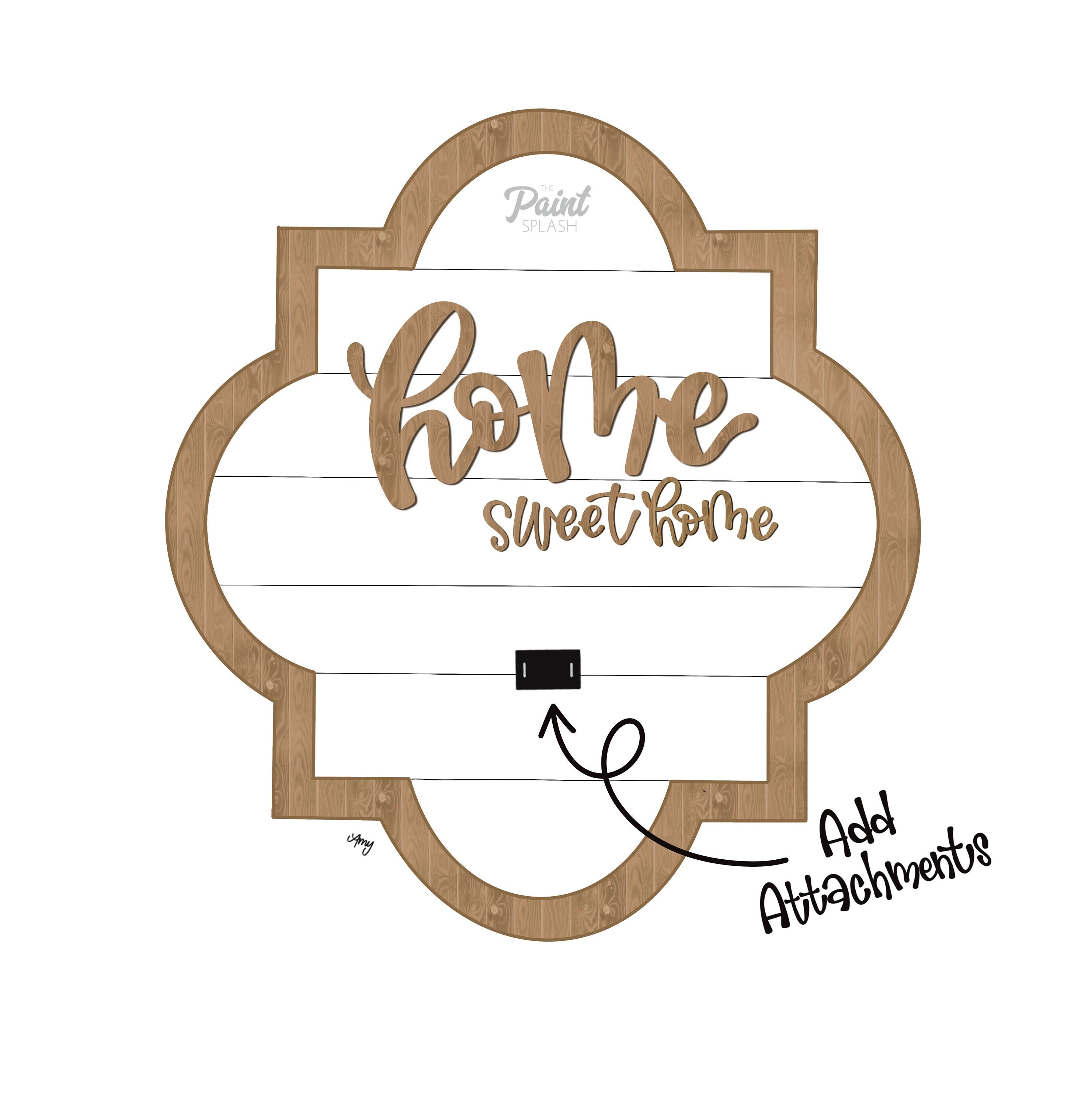 DIGITAL TEMPLATE: Home Sweet Home Attachment Sign Velcro - Etsy