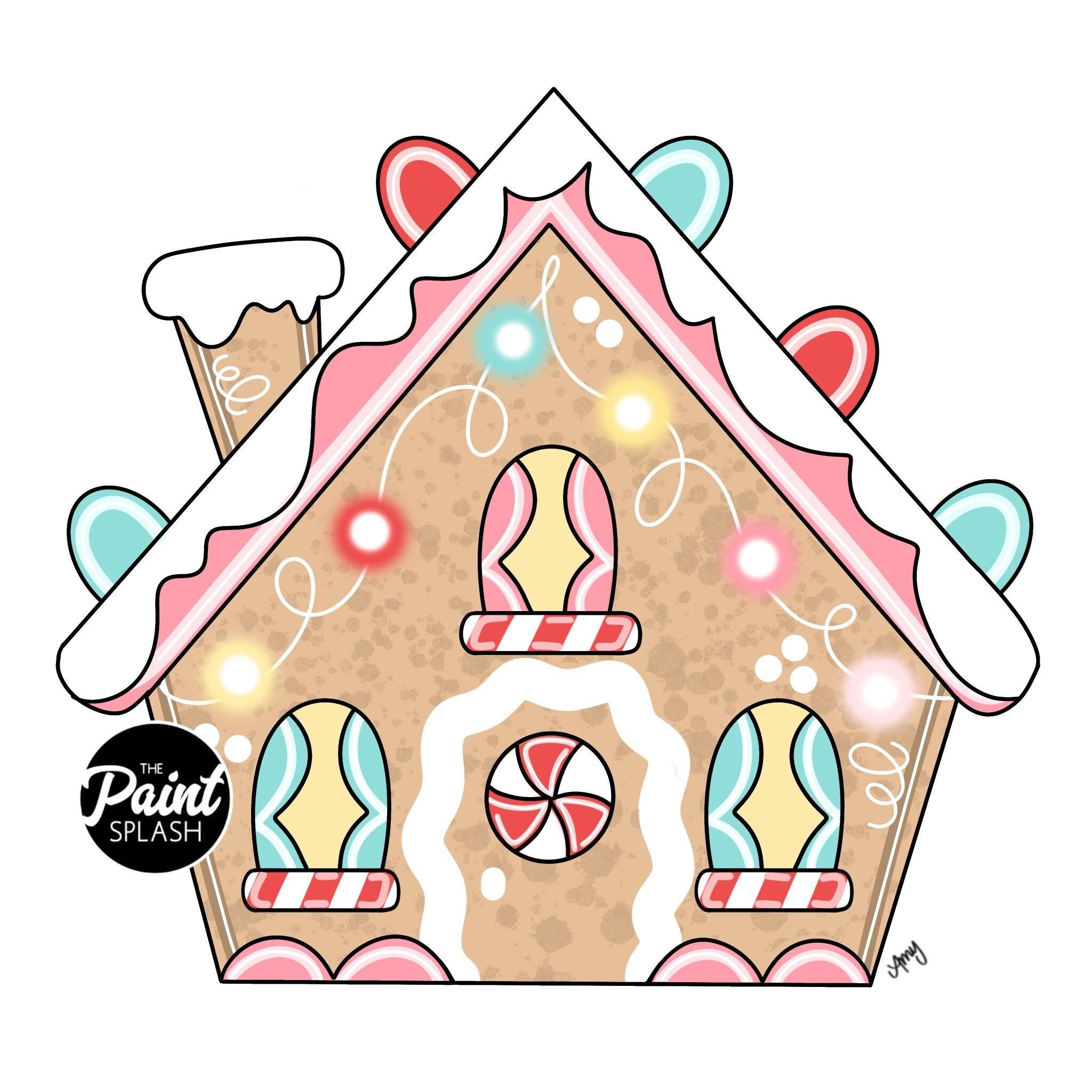 DIGITAL TEMPLATE: Gingerbread House Christmas Gingerbread Man Gumdrops ...